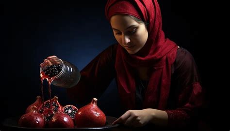 Premium Photo Turkish Women Makes Pomegranate Sauce
