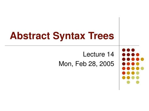 Ppt Abstract Syntax Trees Powerpoint Presentation Free Download Id5319678