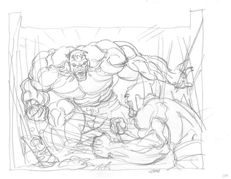 Bart Sears On Instagram Wolverine Hulk Albany Firewolves Promo Panel 5 Pencil Rough Available