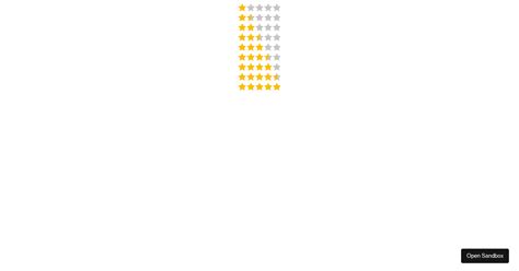 Dead Simple React Rating View Component Codesandbox
