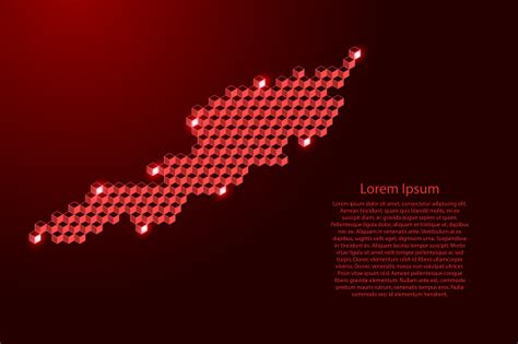 배너 포스터에 대한 3d 빨간색 큐브 아이소메트릭 추상 개념 사각형 패턴 각 기하학적 모양에서 앵귈라지도 벡터 그림입니다 0명에 대한 스톡 벡터 아트 및 기타 이미지