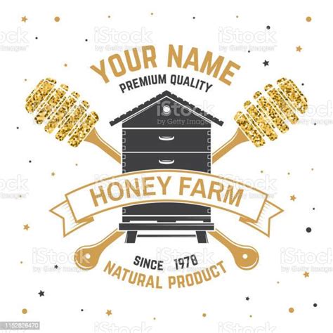 꿀 농장 배지입니다 벡터 셔츠 인쇄 우표 또는 티에 대 한 개념입니다 하이브와 허니 디퍼 실루엣 빈티지 타이포 그래피 디자인 꿀 꿀벌 농장 비즈니스를 위한 복고풍 디자인 0