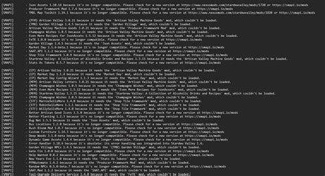 Issues With All My Mods R Smapi