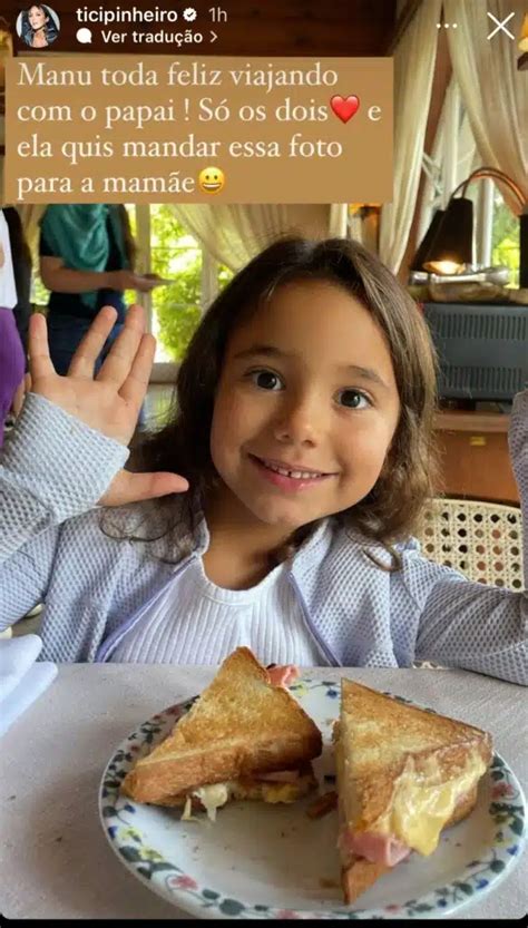 Cesar Tralli Posa Em Viagem S Com A Filha E Tici Explica Aus Ncia