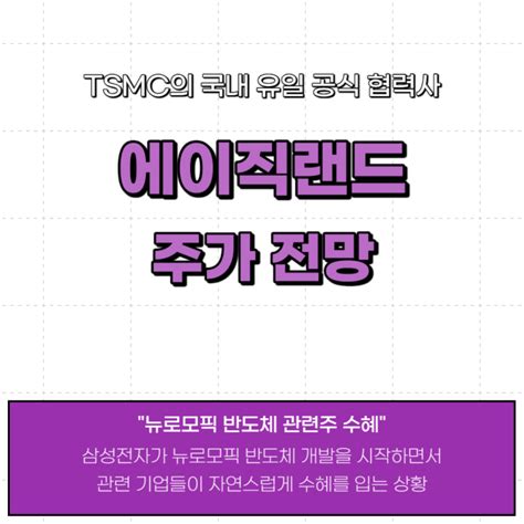 에이직랜드 주가 전망 및 보호예수 뉴로모픽 관련주 수혜 네이버 블로그