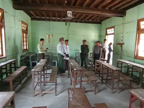 ကန့်ဘလူမြို့ အ ထ က ၁ စာစစ်ဌာန၌ တက္ကသိုလ်ဝင်စာမေးပွဲ ဖြေဆိုရန် ပြင်ဆင်ထားရှိမှုနှင့် မီးဘေးလုံခ