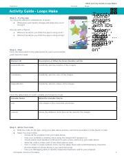 Activity Guide Exploring Loops And Event Handlers For App Course Hero