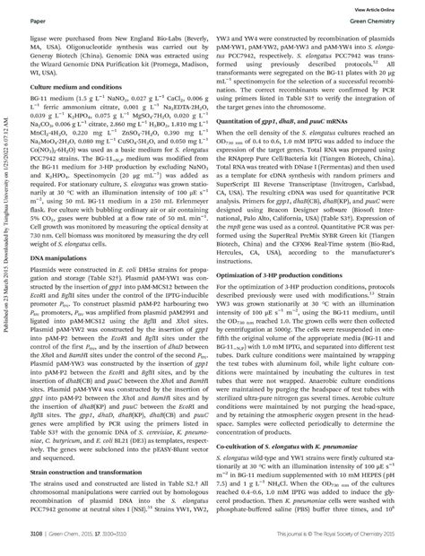 蓝细菌内核Production of C3 platform chemicals from CO2 上海肆芃科技有限公司