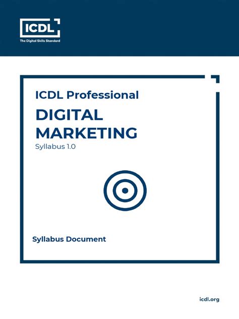Icdl Digital Marketing Syllabus 1 0 Pdf Digital Marketing Search Engine Optimization