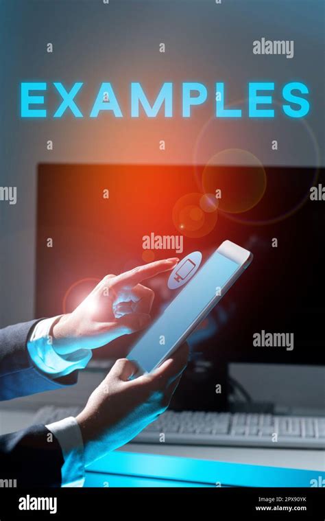 Conceptual Display Examples Business Concept Photo Sample Model To Follow Guide Explanation For