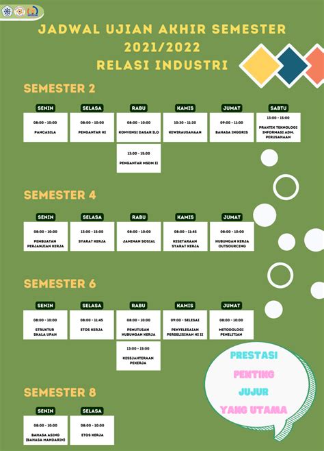 Jadwal Uas Semester Genap 20212022 Sipintar