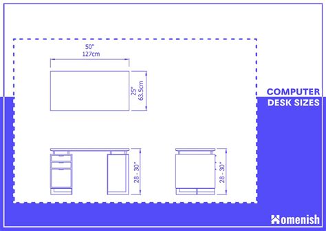 Typical Desk Sizes With 6 Drawings Homenish
