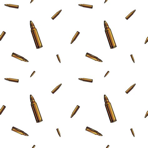 Repeated Bullets Gold Ammunition Seamless Pattern Background 43352530