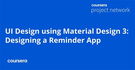 ui design using material design 3 designing a reminder app
