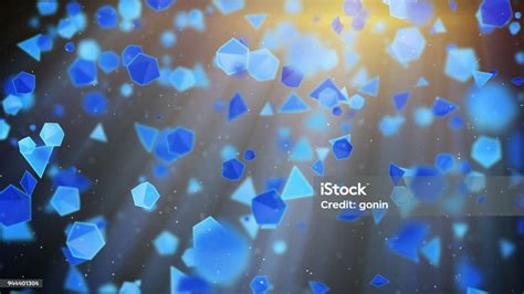 광선에는 플 라 잉 블루 기하학적 모양입니다 추상적인 3d 렌더링 3차원 형태에 대한 스톡 사진 및 기타 이미지 3차원 형태 가능성 강철 Istock