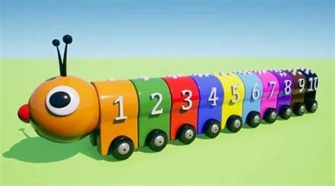Видео Развивающий мультик УЧИМ Цвета И Цифры Цветная Гусеница Учимся считать от 1 до 10