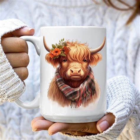 Highland Cow Coffee Mug Funny Coffee Cup Scottish Cow Cow Etsy