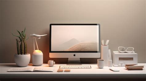 Premium Ai Image Desk Mock Up Ai Generated Image