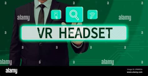 Text Showing Inspiration Vr Headset Concept Meaning Head Mounted