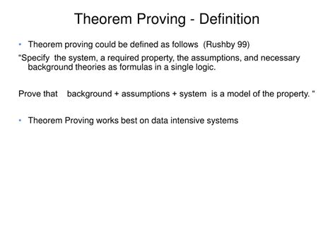 Ppt Theorem Proving Powerpoint Presentation Free Download Id 3037332