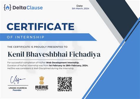 Kenil Fichadiya On Linkedin Webdevelopment Deltaclauseinternship Internship