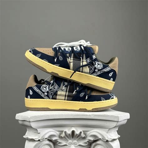 Size 44 Catandsofa Sneakers Balckbeigecashew Flowers Ac103 Giày 2hand
