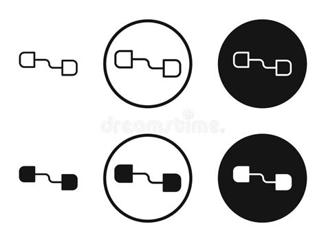 Diagram Nested Vector Icon Set In Black And White Outlines Stock Vector Illustration Of