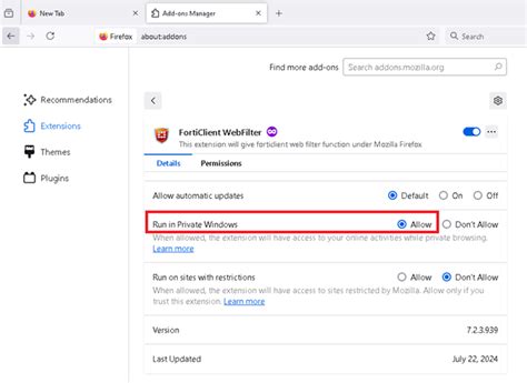 Troubleshooting Tip Allow Inprivate Or Incognito Fortinet Community