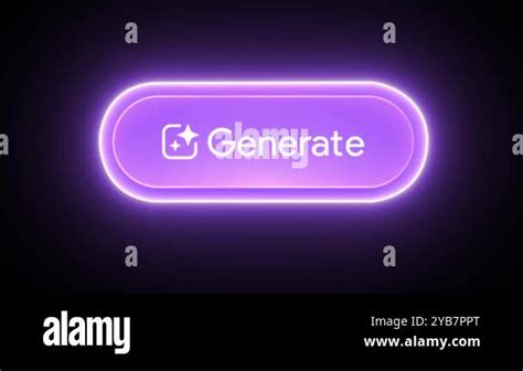 Ai Button Click Animation Generate Button Showing Circuit Pathways