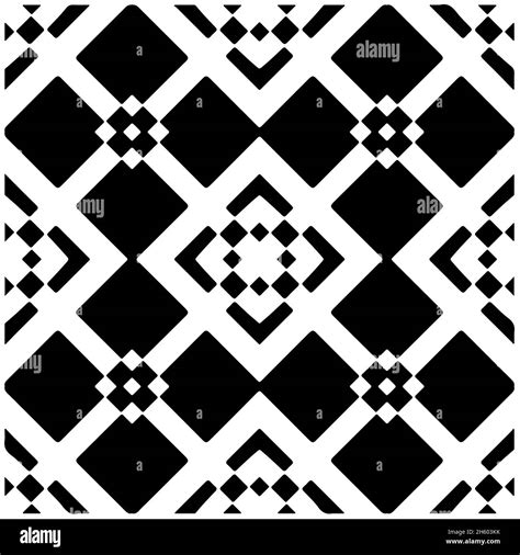 Vector Geometric Seamless Patternmodern Geometric Background With Abstract Shapesmonochromatic