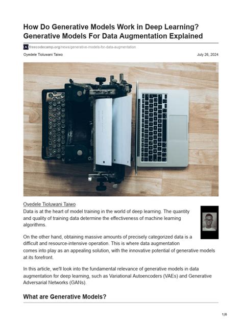 How Do Generative Models Work In Deepnbsplearning Generative Models For