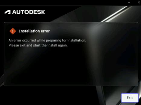 Installation Error An Error Occurred While Preparing For Installation Please Exit And Start