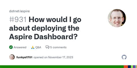 How Would I Go About Deploying The Aspire Dashboard · Dotnet Aspire · Discussion 931 · Github