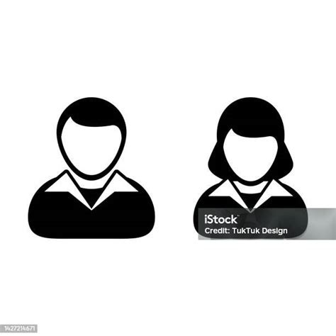사용자 아이콘 벡터 남성과 여성 사람 프로필 아바타 기호 플랫 컬러 글리프 픽토그램 기호 비즈니스용 경영자에 대한 스톡 벡터