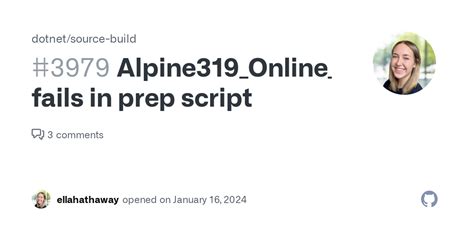 Alpine319 Online MsftSdk X64 Fails In Prep Script Issue 3979