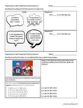 Proportional Vs Non Proportional 12 Sections Of Engaging Practice