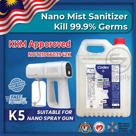 Disinfectant Sanitizer Spray 5l Codex For Nano Mist Spray Gun