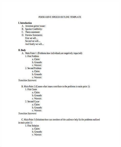 Speech Examples In PDF Examples