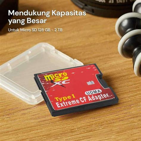 Jual Extreme Micro Sd Card To Compact Flash Cf Adapter Converter Tsr58 Kartu Memori Mmc Microsd