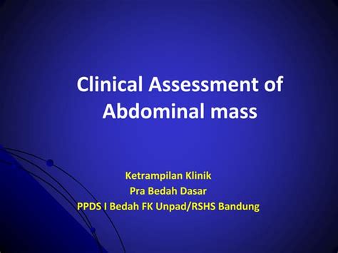 Abdominal Mass Pptx