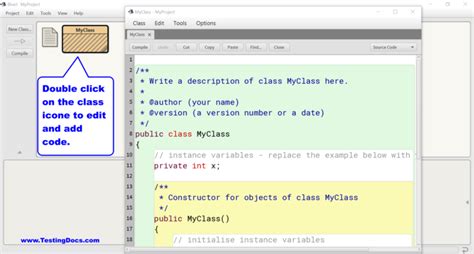 Create Class BlueJ Project 2024 TestingDocs