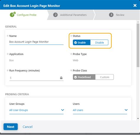 Editing A Probe Zscaler