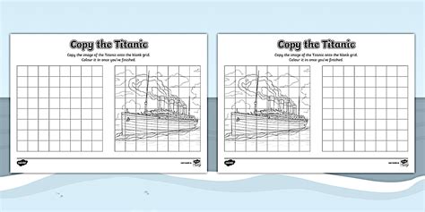 Copy The Titanic Worksheet Teacher Made Twinkl