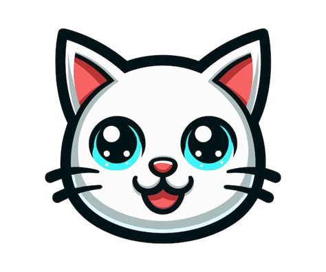 Premium Vector Cute Cat Face Vector Illustration
