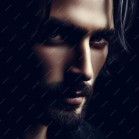 Premium Photo Hyperrealistic Portrait Mysterious Male In Cinematic
