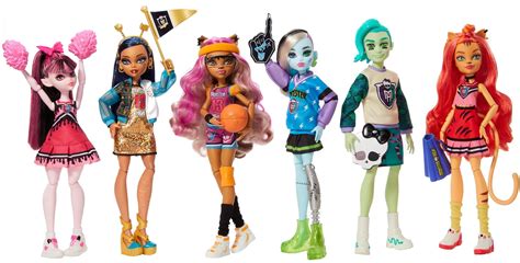 Monster High Ghoul Spirit Doll 6 Pack Sport Theme Collectible Set