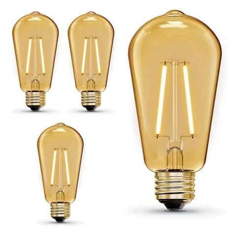 Reviews For Feit Electric 25 Watt Equivalent St19 Dimmable Straight Filament Amber Glass E26