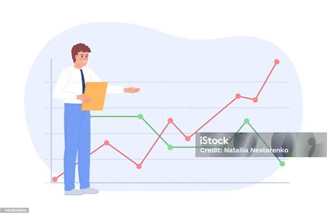 비즈니스 동향을 예측하기 위한 꺾은선형 차트 만들기 플랫 개념 벡터 스폿 일러스트레이션 2차 도형에 대한 스톡 벡터 아트 및 기타 이미지 2차 도형 가격 개념