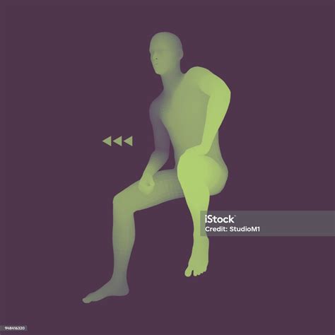 사상가 포즈 남자입니다 남자 비즈니스 과학 심리학 또는 철학 벡터 일러스트 레이 션의 3d 모델 3차원 형태에 대한 스톡 벡터 아트 및 기타 이미지 Istock