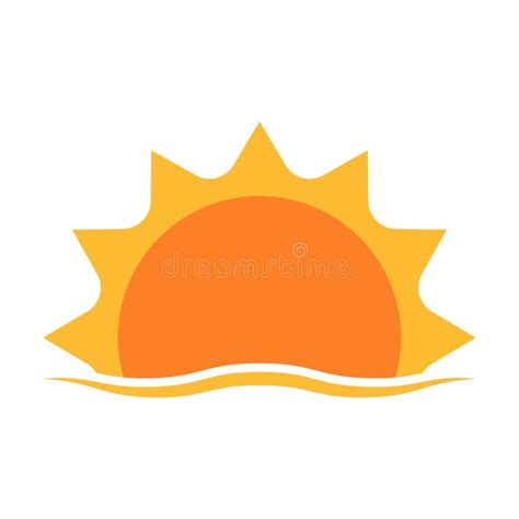 A Half Sun Is Setting Downwards Icon Vector Sunset Concept For Graphic